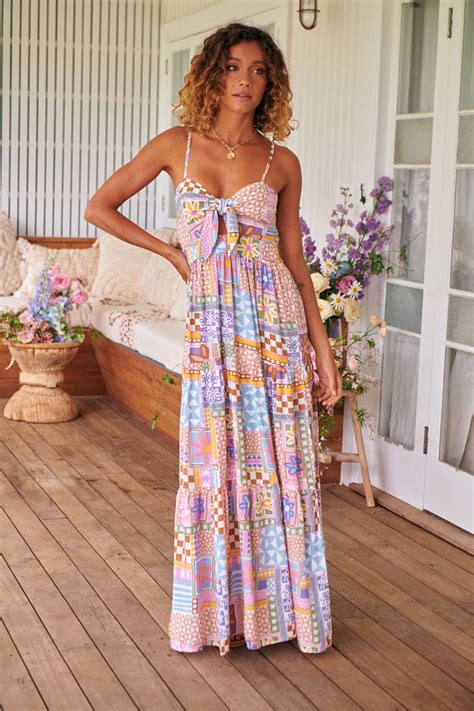 Sweet Illusions Print Bambi Maxi Lilac And Mila