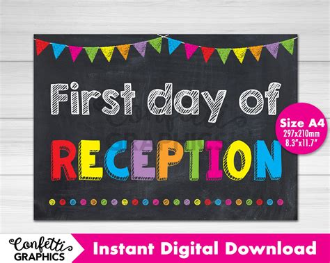 First Day Of Reception First Day Of School Reception Pre K Etsy