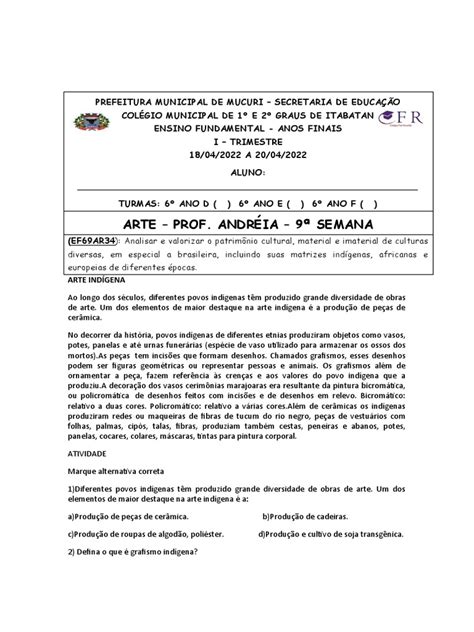 9semana 6 Ano Pdf
