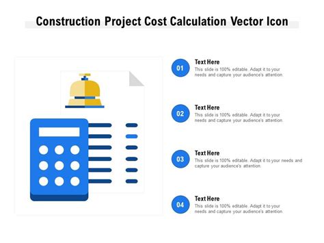 Construction Project Cost Calculation Vector Icon Ppt Powerpoint Presentati