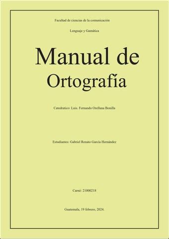 Manual Ortogr Fico By Gabriel Renato Garc A Hern Ndez Issuu