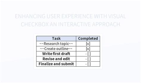 Enhancing User Experience With Visual Checkbox An Interactive Approach