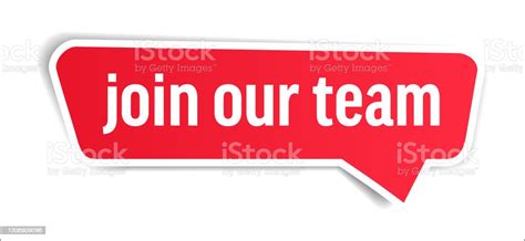우리 팀에 가입 연설 거품 배너 종이 라벨 템플릿 벡터 스톡 일러스트레이션 3차원 형태에 대한 스톡 벡터 아트 및 기타 이미지 3차원 형태 건강관리와 의술 그림자