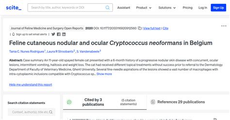 Feline Cutaneous Nodular And Ocular Cryptococcus Neoformans In Belgium