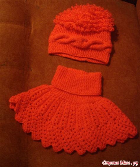 Шапочка и манишка для девочки Страна Мам