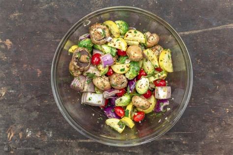 Easy Grilled Vegetable Kabobs W Oven Option L The Mediterranean Dish