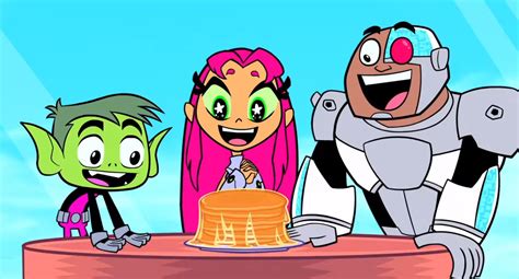Screenshot Starfire And Friends With Pancakes By Shiyamasaleem On