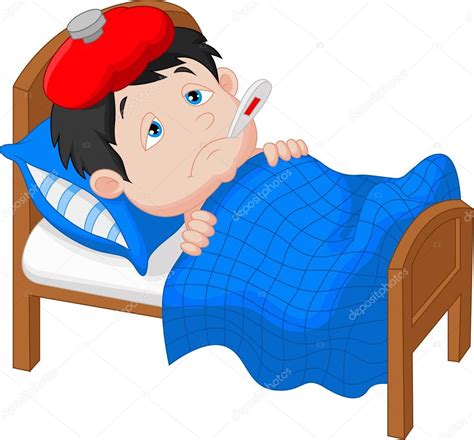 Niño Enfermo — Vector De Stock © Tigatelu 42765325