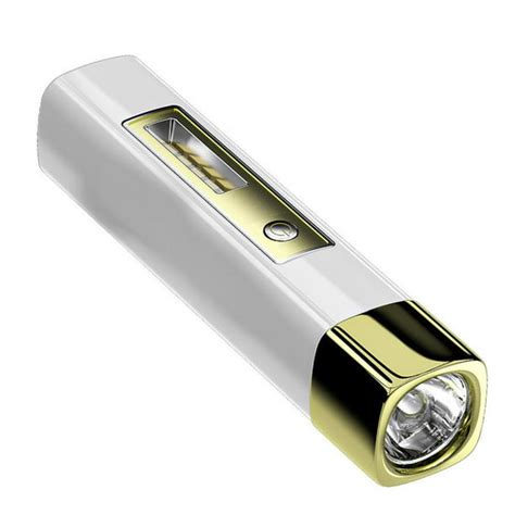 Mini Linterna Led Banco De Energía 3 Modos 1200mah Iluminación De