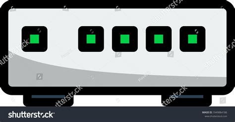 Ethernet Switch Icon Editable Bold Outline Stock Vector Royalty Free