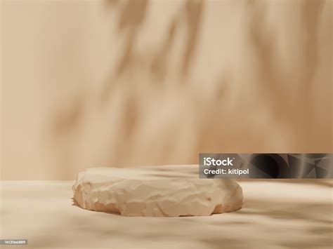 잎 그림자가있는 프리미엄 연단 디스플레이 화장품 또는 미용 제품 프로모션 모형 자연석 계단 받침대 트렌디 한 미니멀리스트 배너 3d 렌더링 일러스트레이션 0명에 대한 스톡