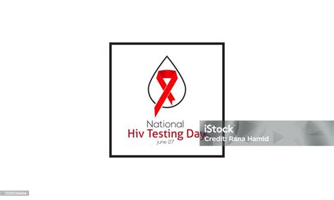 Spanduk Vektor Hari Pengujian Hiv Nasional Diamati Pada 27 Juni Setiap
