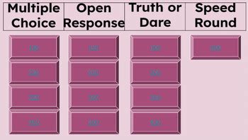 FREE Jeopardy Style Review Game For Rules Procedures Expectations On Slides