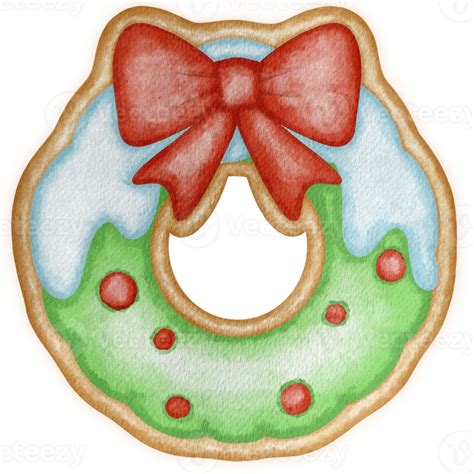 Gingerbread Wreath Christmas Cookies Collection 35026597 Png