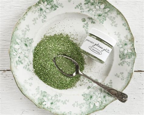 German Glass Glitter Fresh Green Smile Mercantile Craft Co