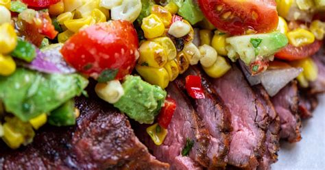 Grilled Flank Steak Avocado Corn Salsa Kitchen Laughter