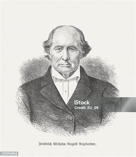 프리드리히 빌헬름 아르겔란더 독일 천문학자 나무 조각 1893년 출판 19세기에 대한 스톡 벡터 아트 및 기타 이미지 Istock