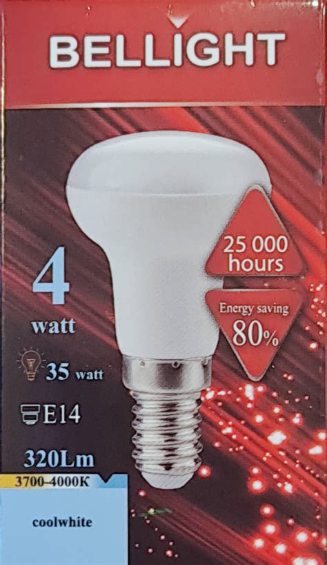 Lempa LED 4W E14 R39 4000K 120° 320lm (800569) Bellight