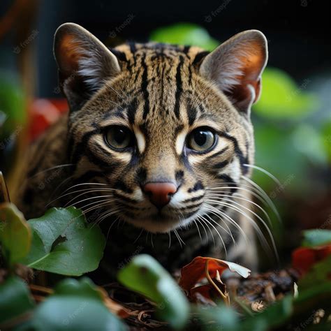 Premium Ai Image Mysterious Ocelot In Its Enigmatic Habitat
