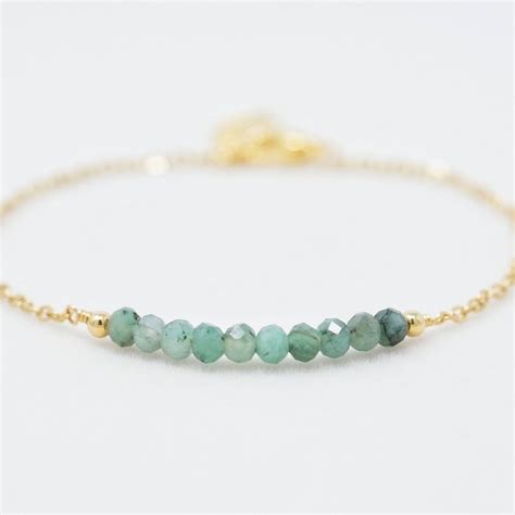 Emerald Bracelet Etsy