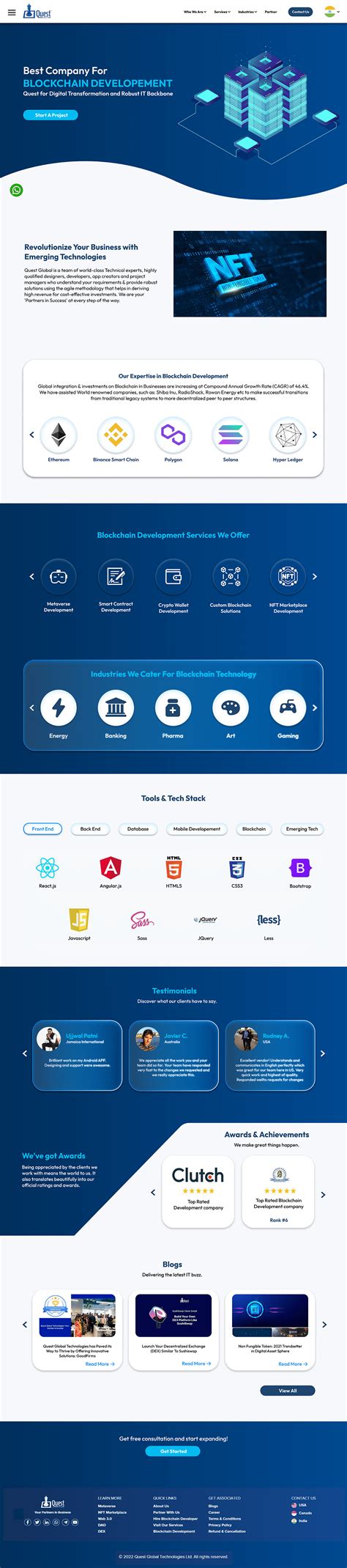 Quest Global Technologies Ltd Landing Page Revamp On Behance