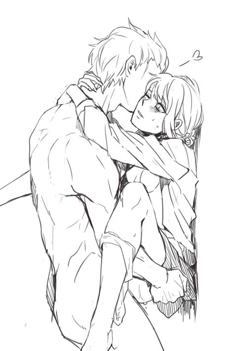 Rule 34 1boy 1girls Against Wall Ahoge Arms Around Neck Artoria
