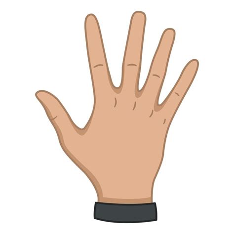 Premium Vector Hand Gesture Showing Number Five