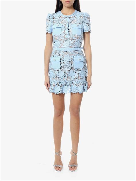 Self Portrait Dress Blue Womens Self Portrait
