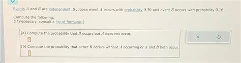 solved events a and b ﻿are independent suppose event a