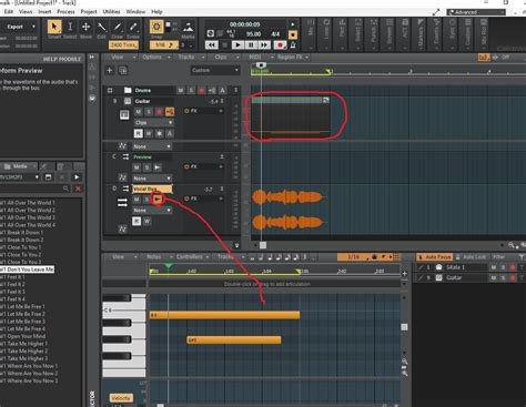 Waveform Preview From Any Audio Track In Piano Roll Background