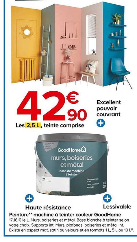 Promo Peinture Machine à Teinter Couleur Goodhome Chez Castorama Icataloguefr