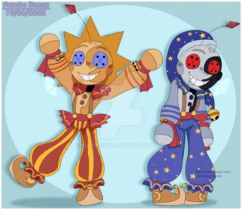 Sun And Moon Plushies Fnaf Au By Oakiebun On Deviantart