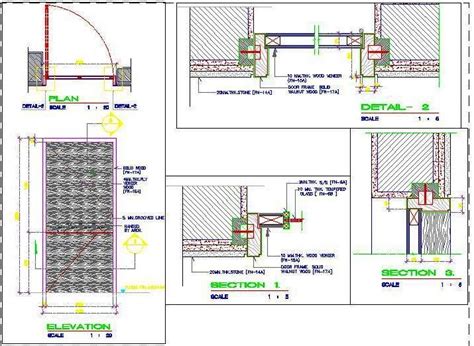 Veneer And S S Flush Door Design Dwg Detail Artofit