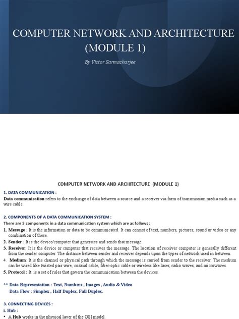 Computer Network Architecture Module 1 Pdf Network Topology