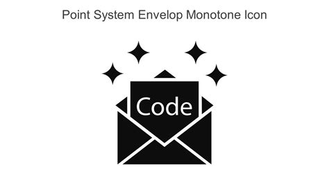 point system envelop monotone icon in powerpoint pptx png and editable
