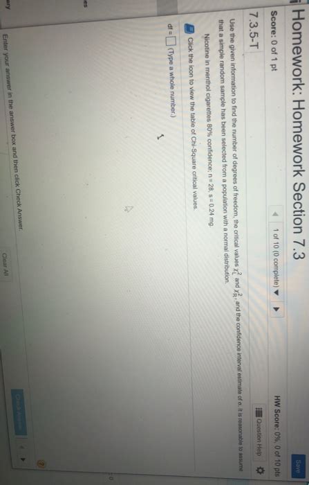 Solved Homework Homework Section 7 3 Score 0 Of 1 Pt