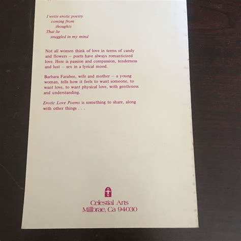 Erotic Love Poems By Barbara Farabee