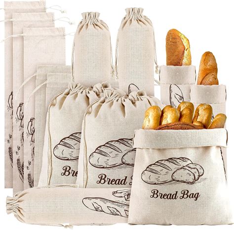 Amazon Pcs Linen Bread Bags For Homemade Bread Sizes Natural