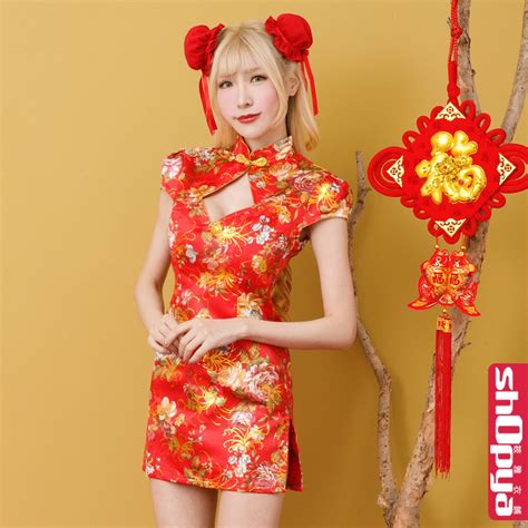 紅色性感美胸奢華春麗爆乳短旗袍 尾牙表演中國風旗袍 不知火舞高衩旗袍 筱雅衣舖【bt1108】 蝦皮購物