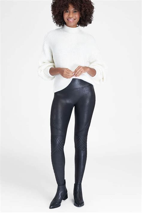 Spanx Medium Control Faux Leather Leggings For Men