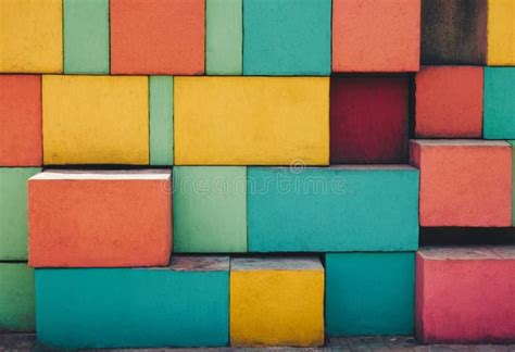 Colorful Wall Blocks Stock Illustration Illustration Of Decor 330480907