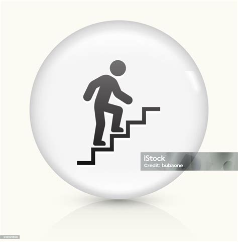 스틱피겨 및 계단 아이콘인명별 라운드 벡터 버튼 계단에 대한 스톡 벡터 아트 및 기타 이미지 계단 층계 건강관리와 의술 Istock