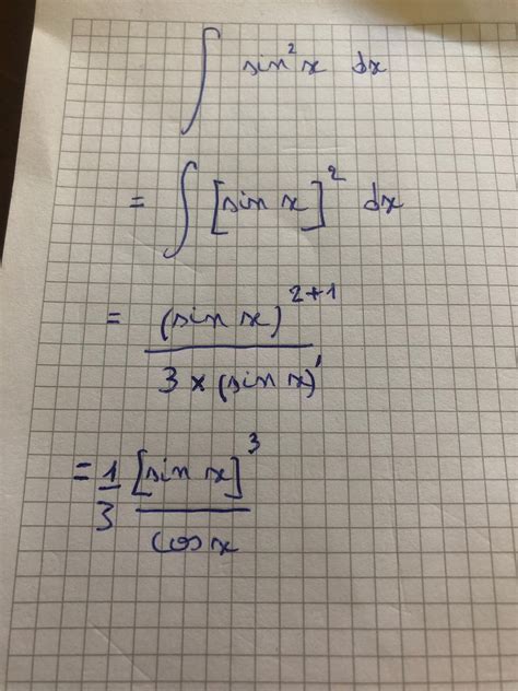 Why Cant The Integral Of Sinx2 Be Solved Like This Rcalculus