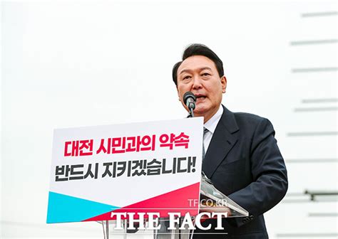 대전 중앙시장 찾은 윤석열 당선인 Tf사진관 포토 기사 더팩트