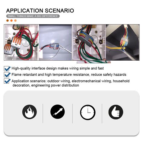박스형 미니 스플라이싱 버트 와이어 커넥터 푸시 인 도체 범용 소형 터미널 블록 홈 케이블 스플리터 배선 커넥터 전기