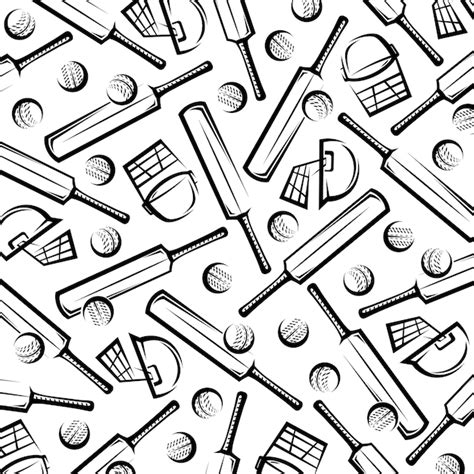 Premium Vector Cricket And Soccer Background Pattern Set Collection