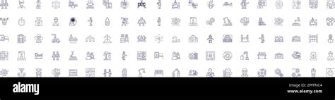 Engineering Workflow Line Icons Signs Set Design Collection Of Engineering Workflow Design