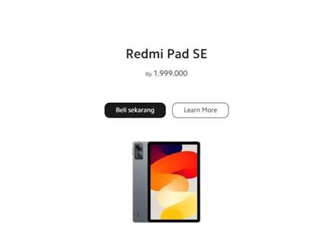 Xiaomi Redmi Pad Se Tablet Murah Cuma Rp Jutaan Cek Spesifikasinya