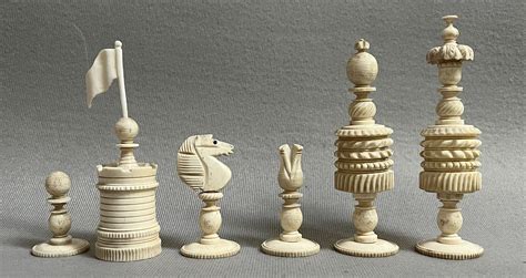 Type Ii Bone Barleycorn Chess Set Chess