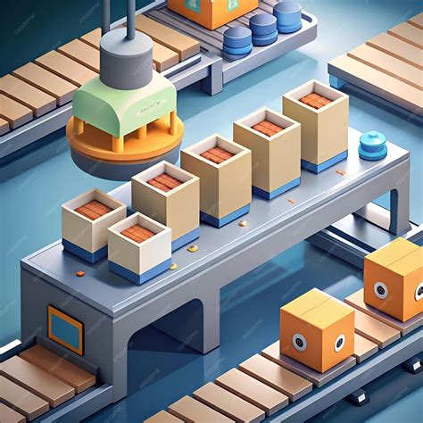 A Stylized Illustration Of An Automated Order Fulfillment Process